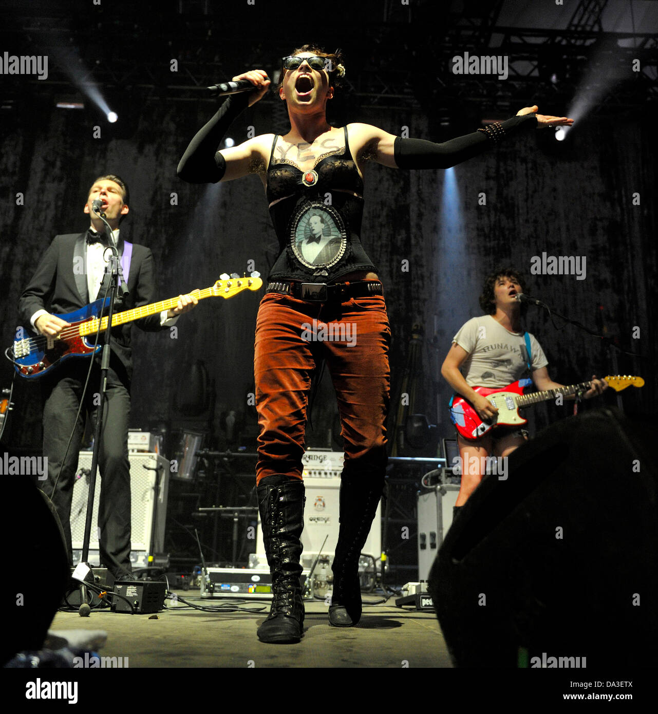 US singer Amanda Palmer performs live during the music festival Rock ...