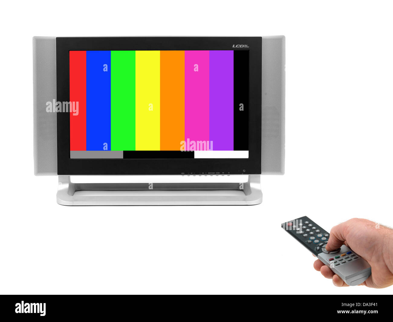 A LCD TV monitor isolated against a white background Stock Photo - Alamy