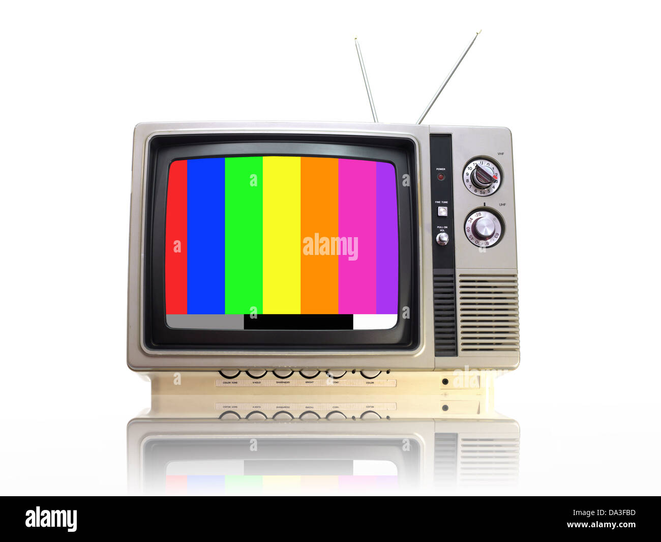 A television isolated against a white background Stock Photo - Alamy