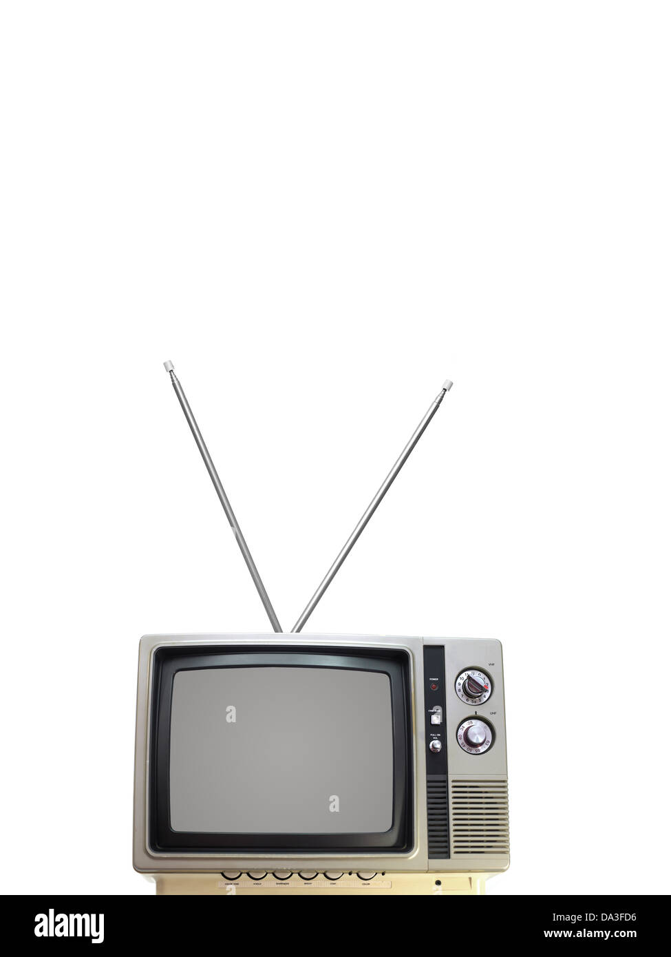 A television isolated against a white background Stock Photo - Alamy