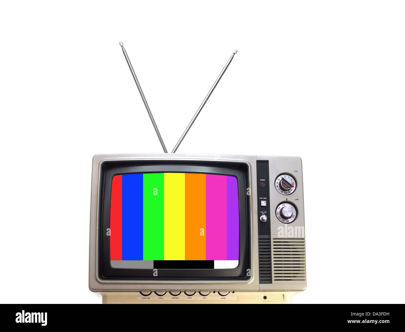 A television isolated against a white background Stock Photo - Alamy