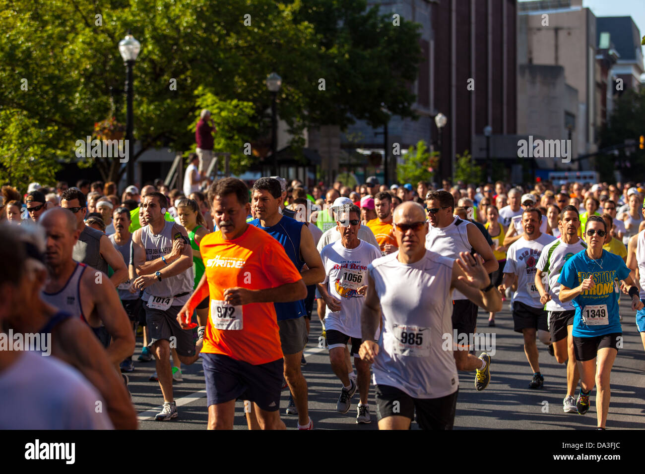 The annual Red Rose Run takes place in downtown Lancaster, PA. Over 500 ...