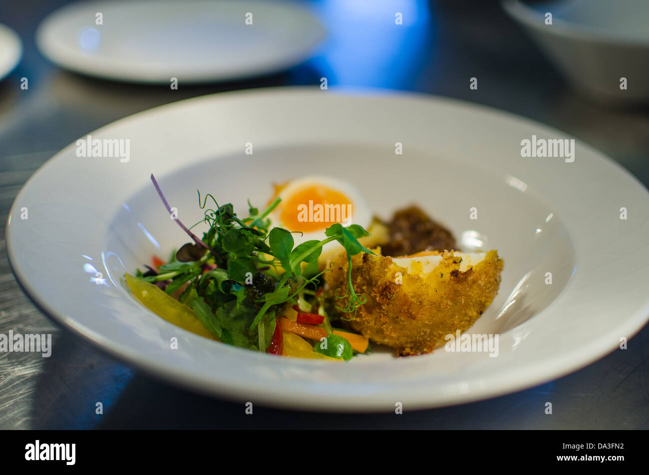 Food being prepared at a fine dining college restaurant Stock Photo - Alamy