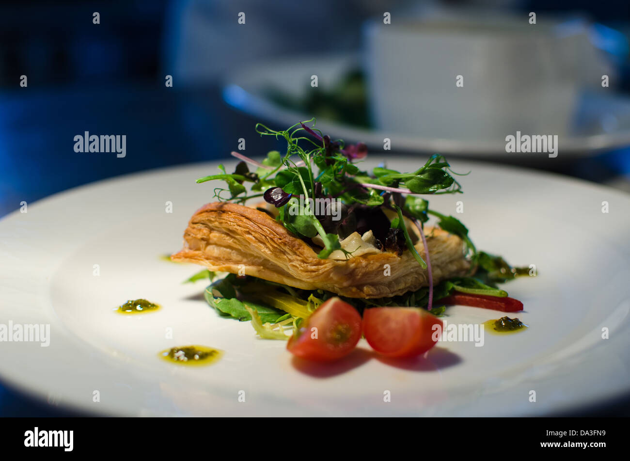 Food being prepared at a fine dining college restaurant Stock Photo - Alamy