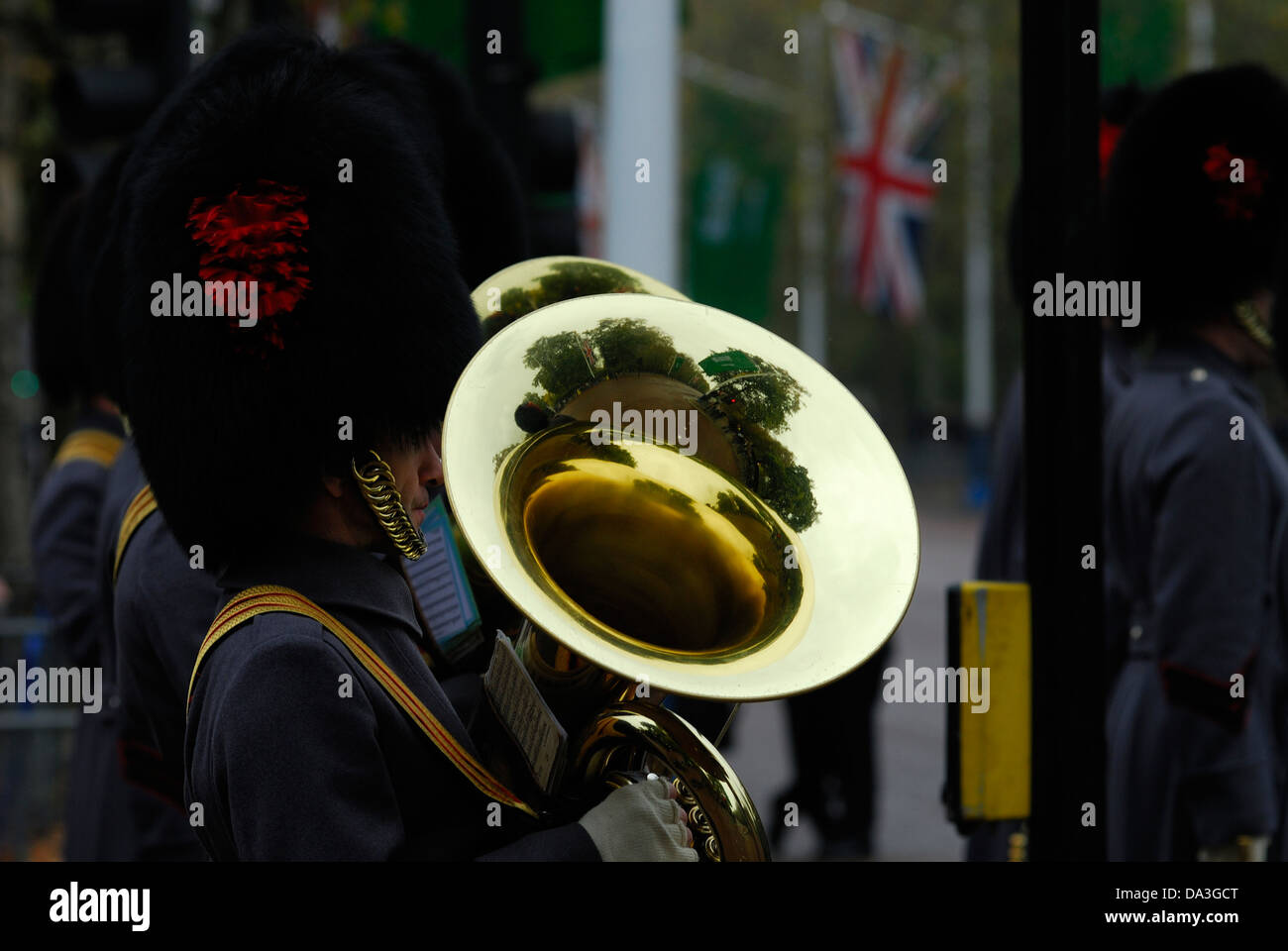 Military Bandsman playing tuba Stock Photo - Alamy
