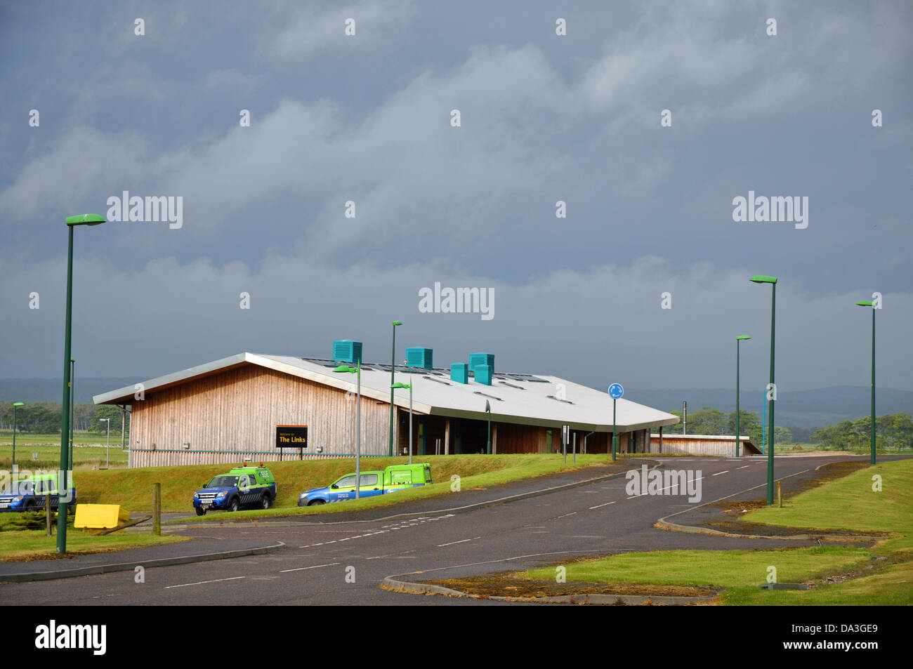 New factory and industrial development at Golspie, Scotland Stock Photo ...