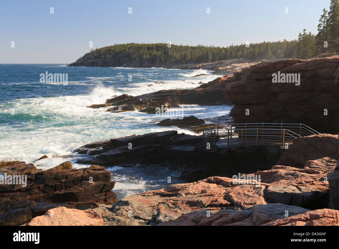 Atlantic coast shoreline in Acadia National Park, Maine Stock Photo - Alamy