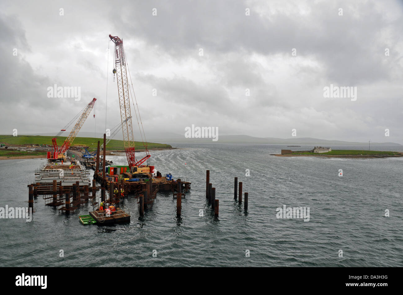 pier construction in Stromness harbour, Orkney Islands Stock Photo - Alamy