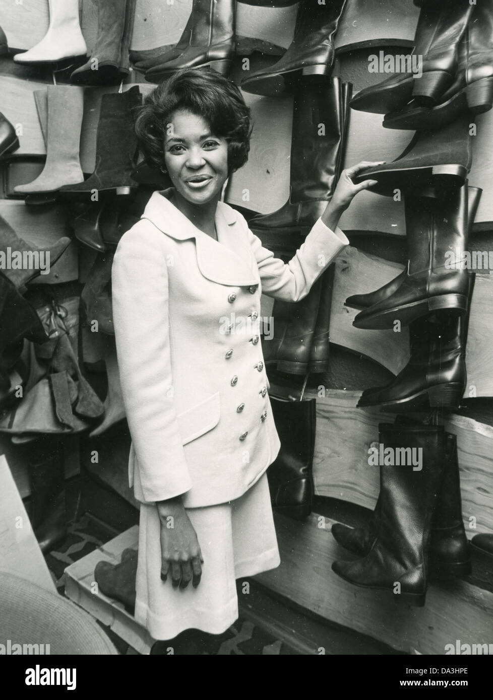 NANCY WILSON US jazz singer shopping on oxford Street, London, in March ...