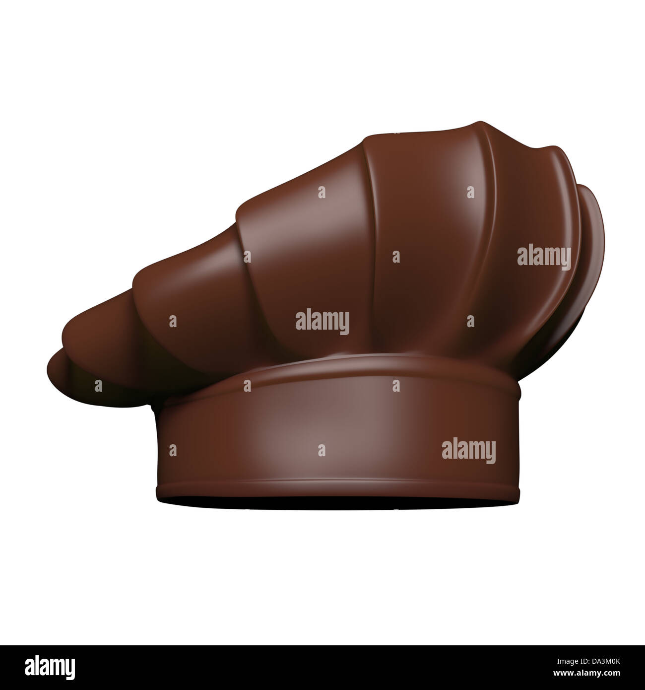 Chocolate chef hat - isolated on white background Stock Photo - Alamy