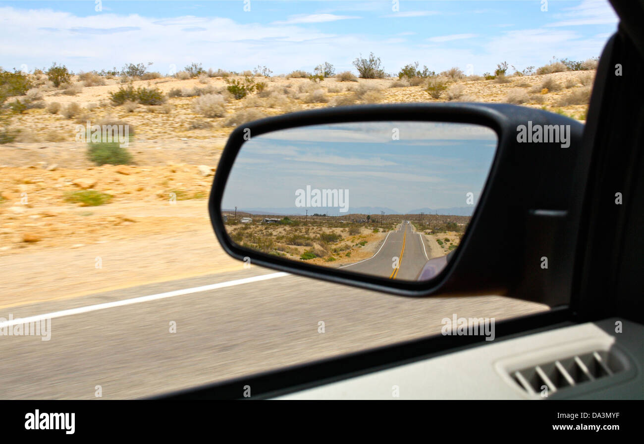 Route 66 in the Mirror Stock Photo - Alamy
