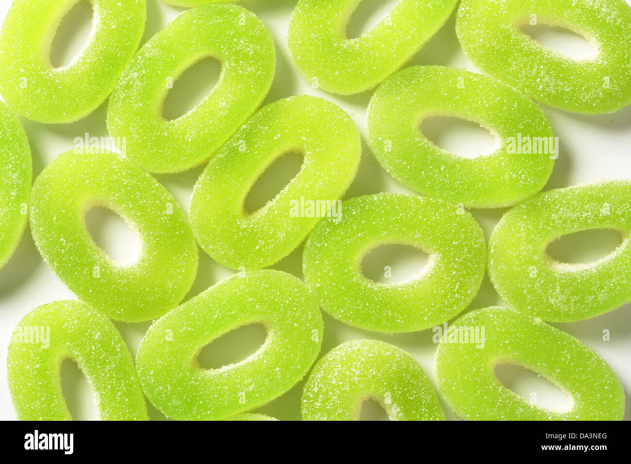 Ring-shaped gummies coated in sugar Stock Photo - Alamy