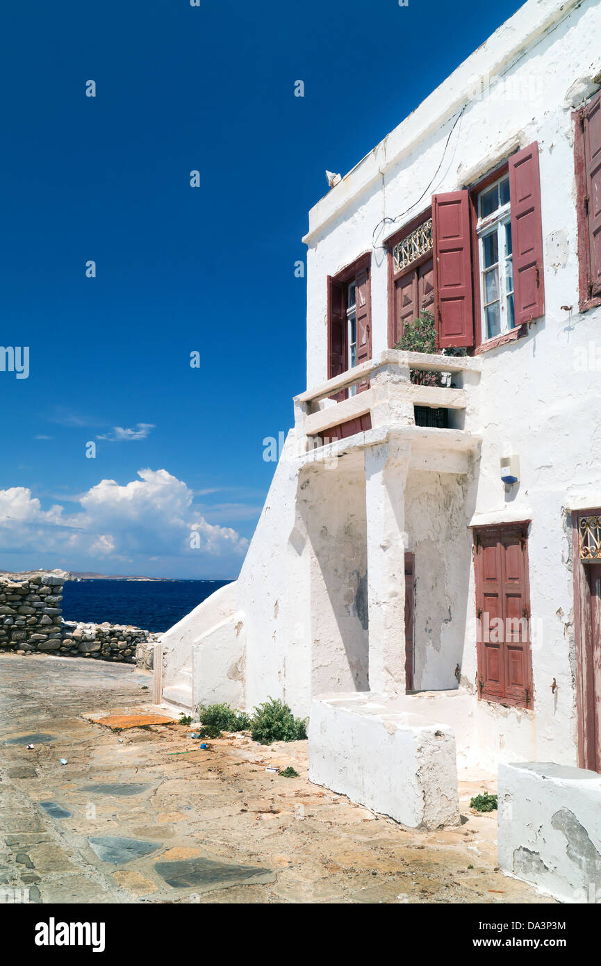 Traditional greek house on Mykonos island, Greece Stock Photo - Alamy