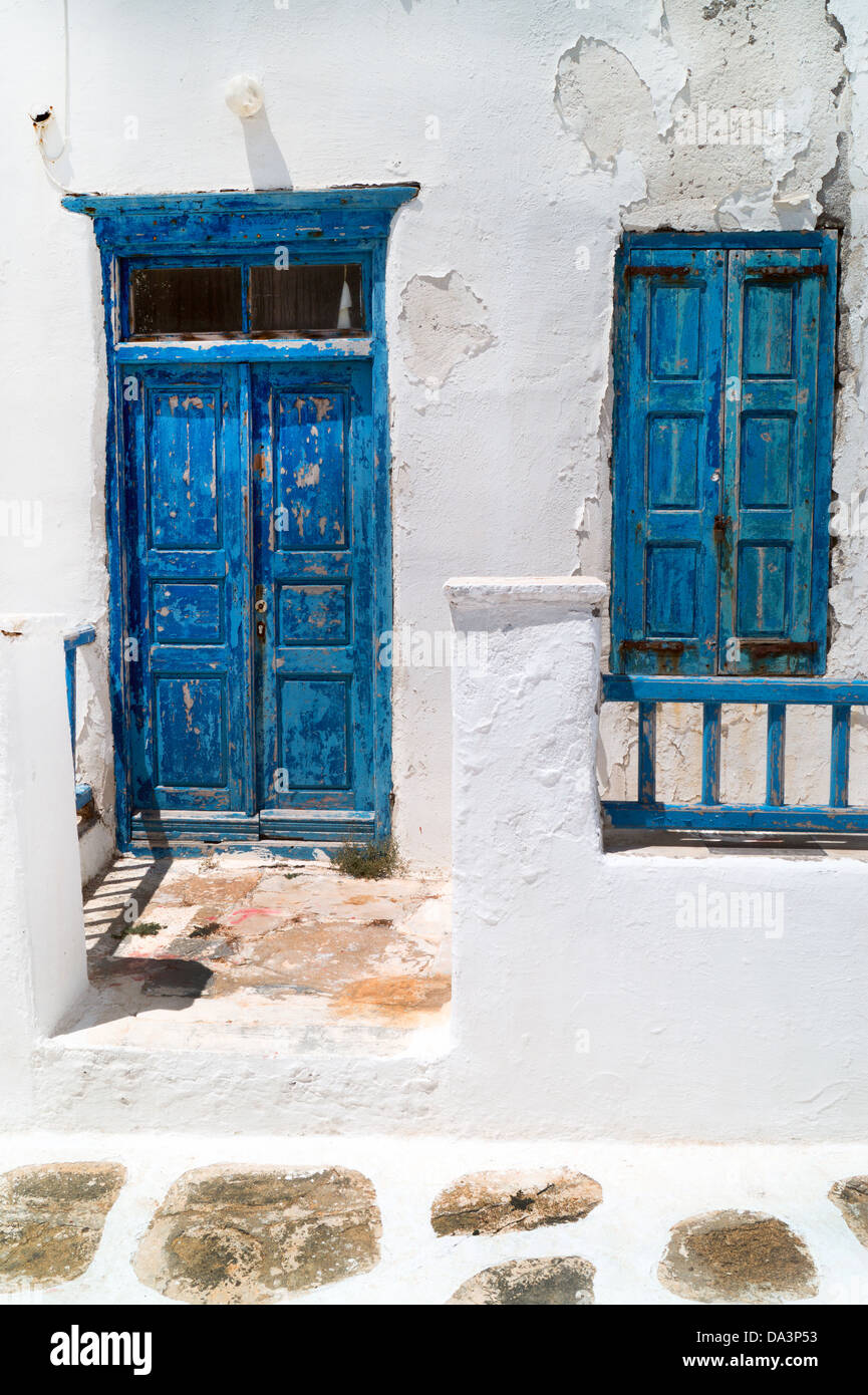 Traditional greek house on Mykonos island, Greece Stock Photo - Alamy