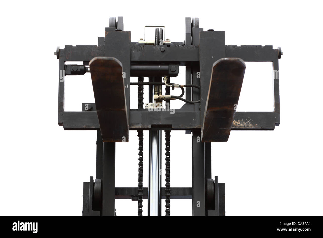 The image of forklift stacker loader detail Stock Photo - Alamy