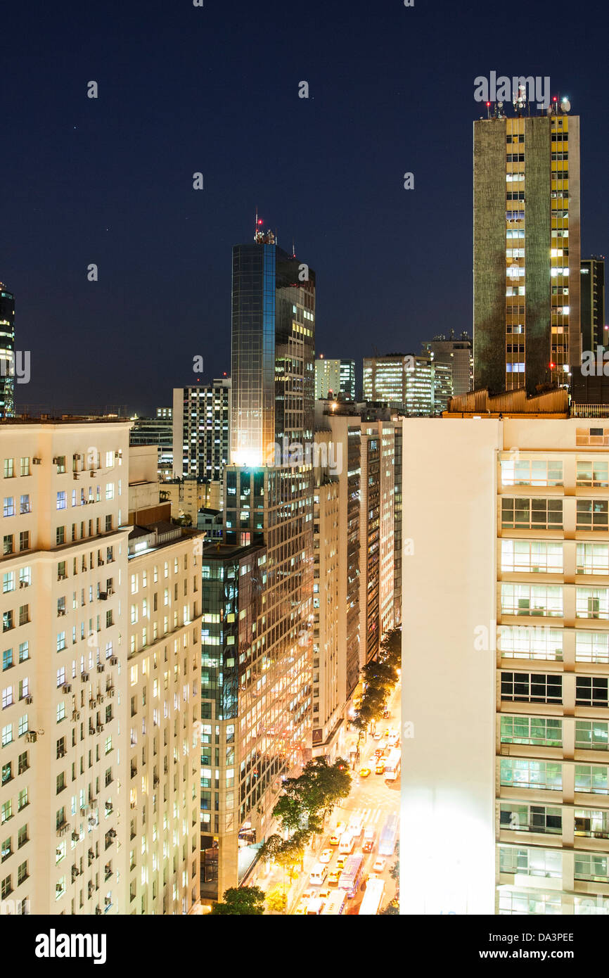 Rio brazil downtown night hi-res stock photography and images - Alamy