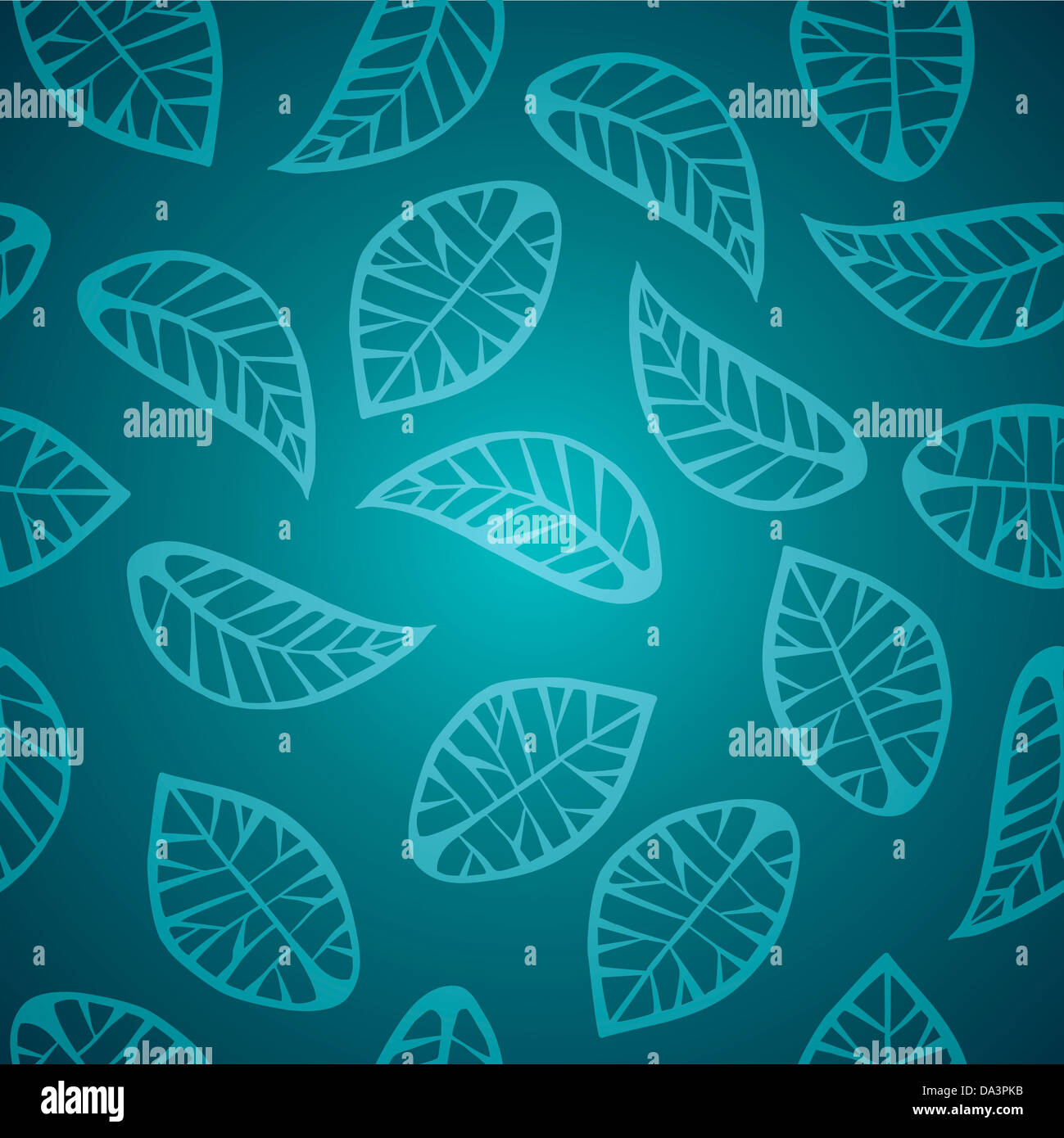 Seamless blue leaves pattern background. Vector illustration layered ...