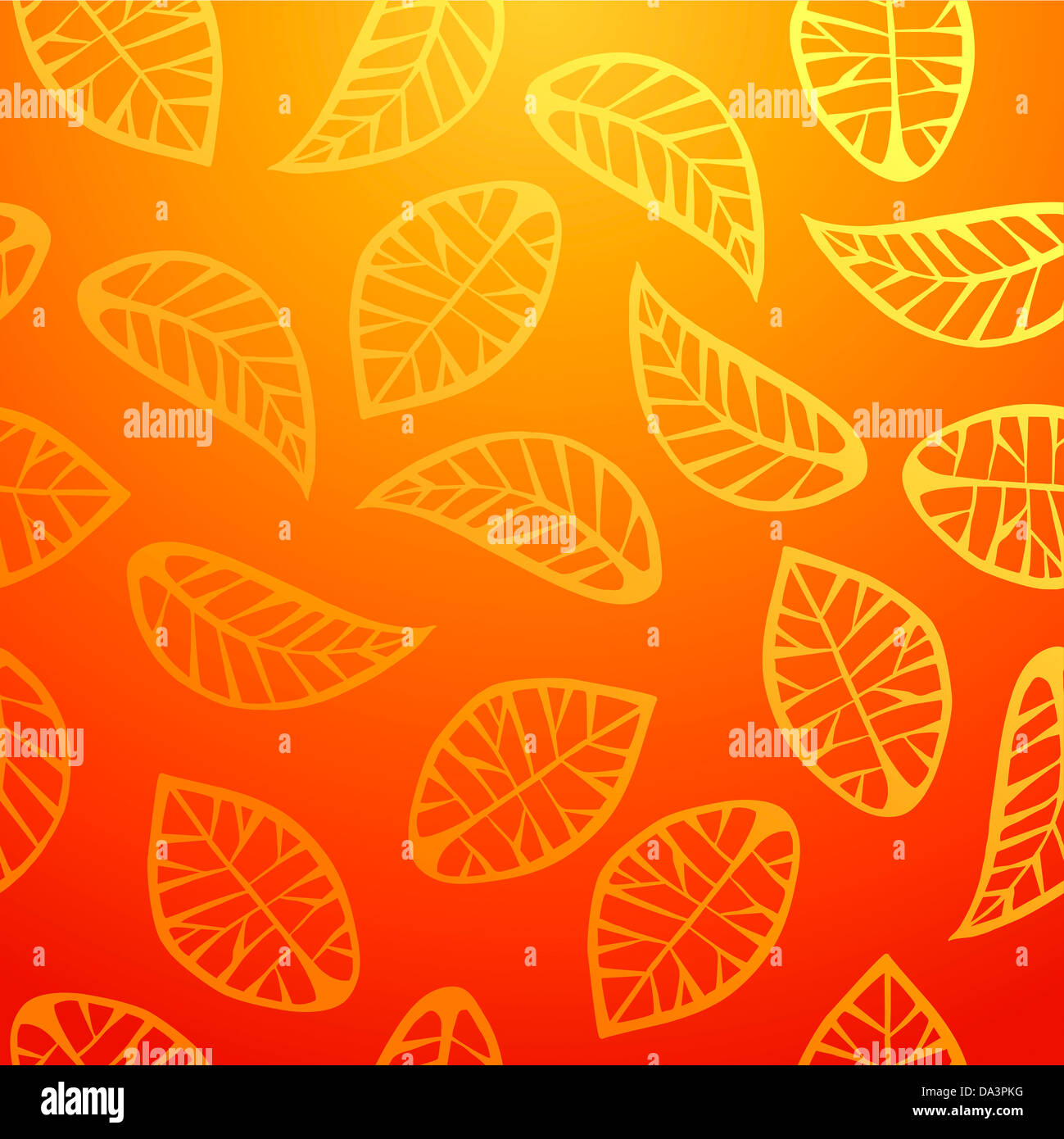 Seamless orange leaves pattern background. Vector illustration layered ...
