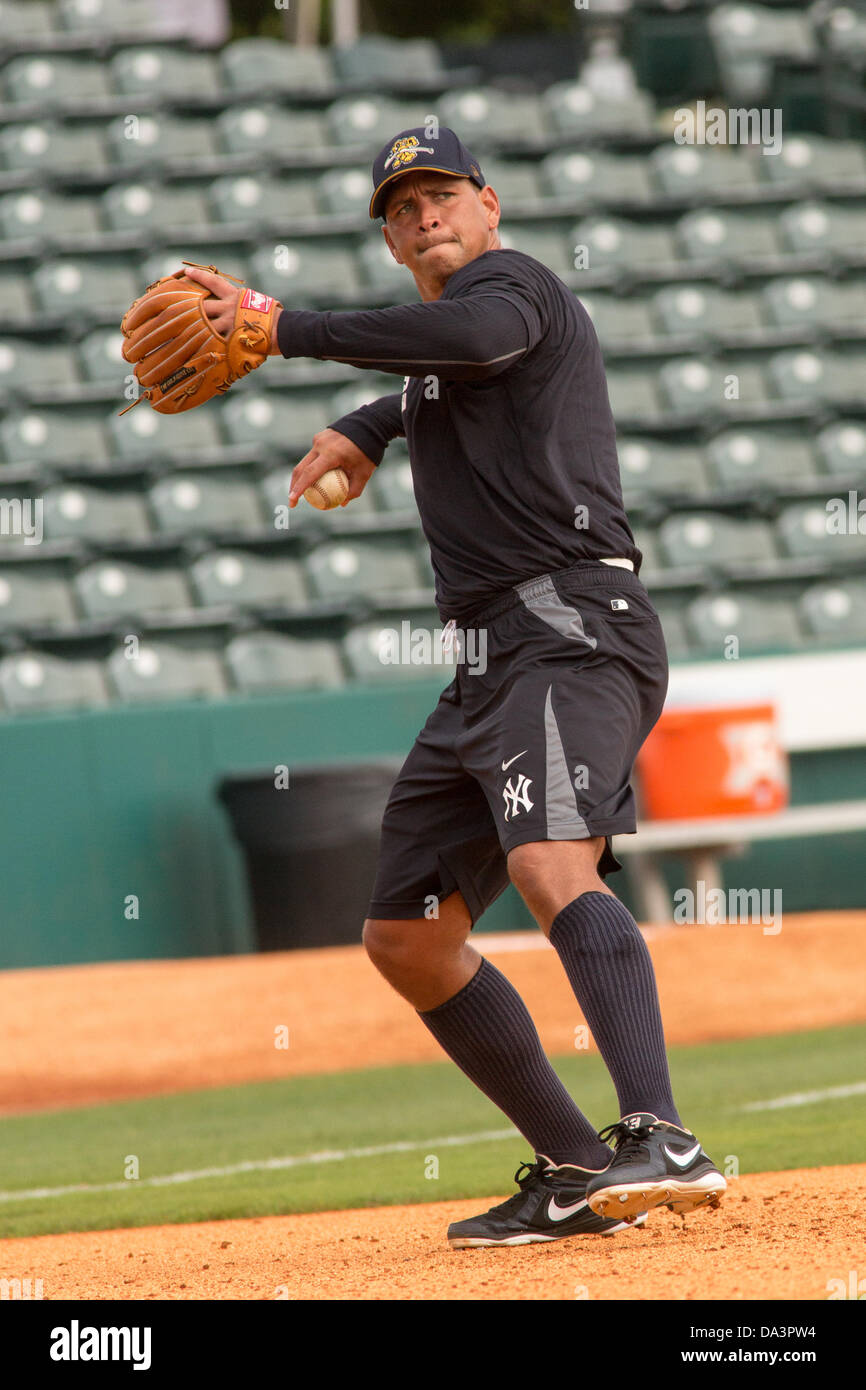 New York Yankees Alex Rodriguez during fielding practice before ...