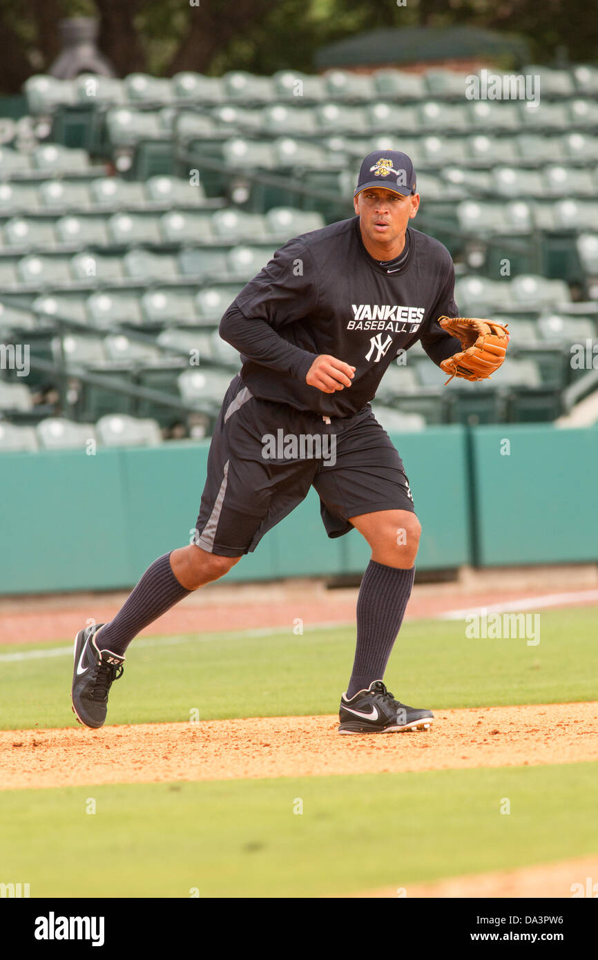 New York Yankees Alex Rodriguez during fielding practice before ...
