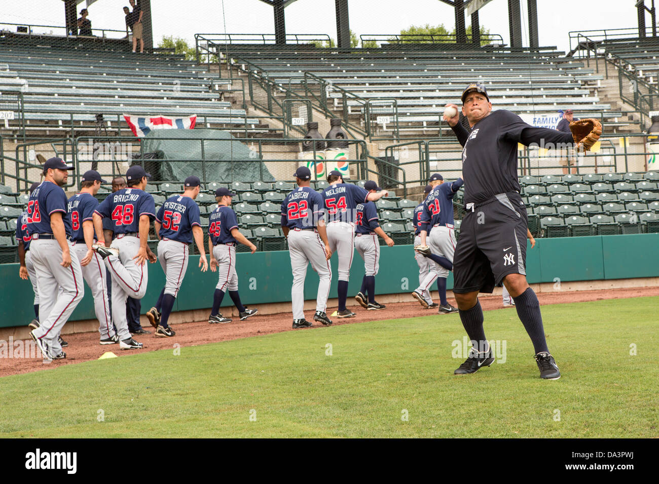 New York Yankees Alex Rodriguez during fielding practice before ...