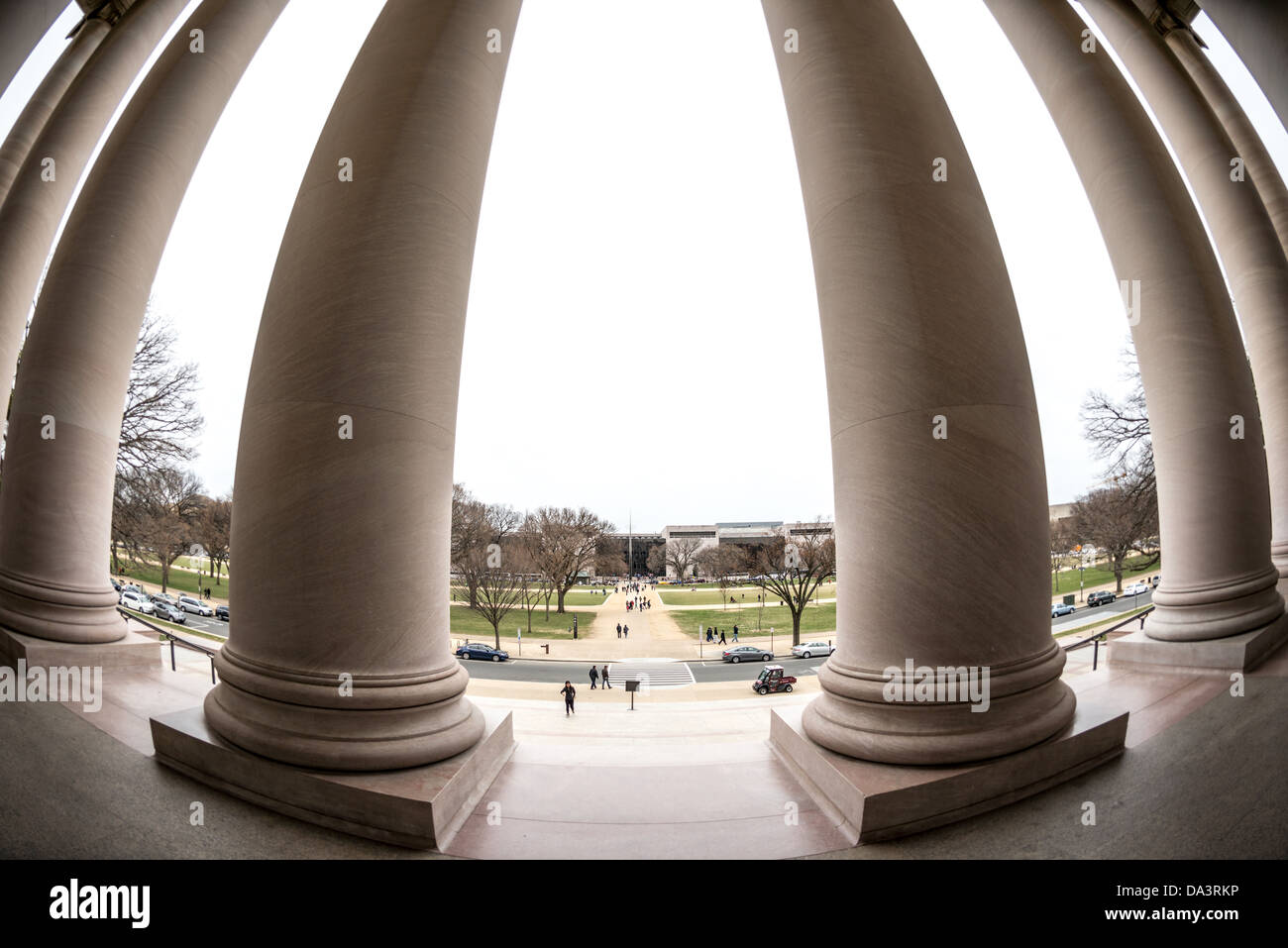 Some of the large columns on the entrance to the main building of the ...