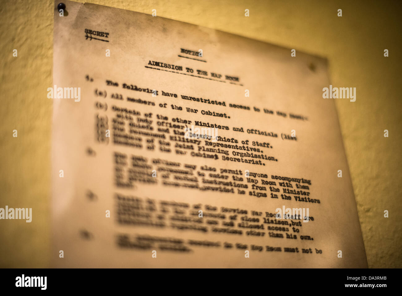 Churchill War Rooms Map Room Access Rules London // LONDON, United ...