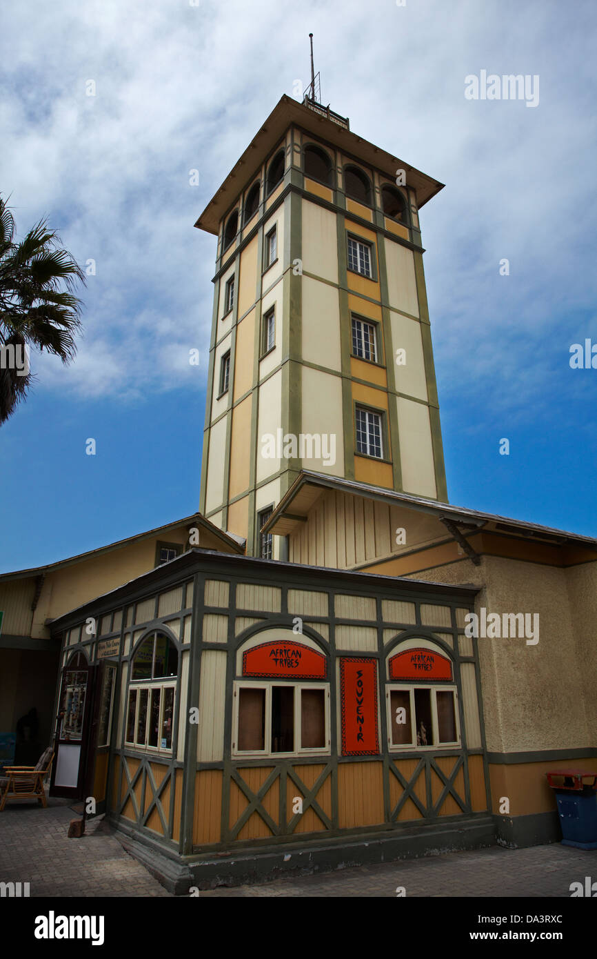 Woermann Tower, Woermannhaus, Swakopmund, Namibia, Africa Stock Photo ...
