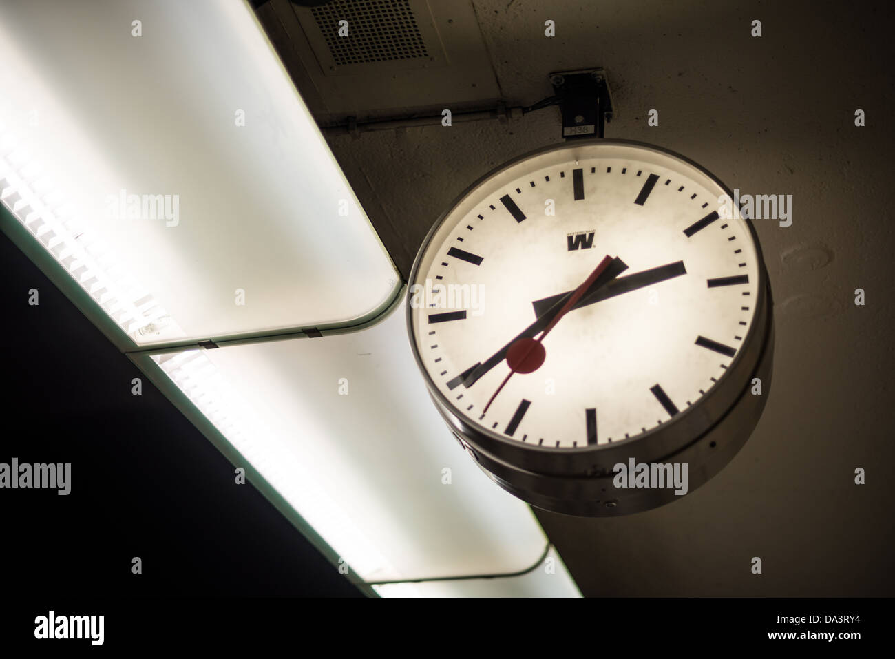 BRUSSELS, Belgium — A distinctive Swiss Railways clock in use on the ...