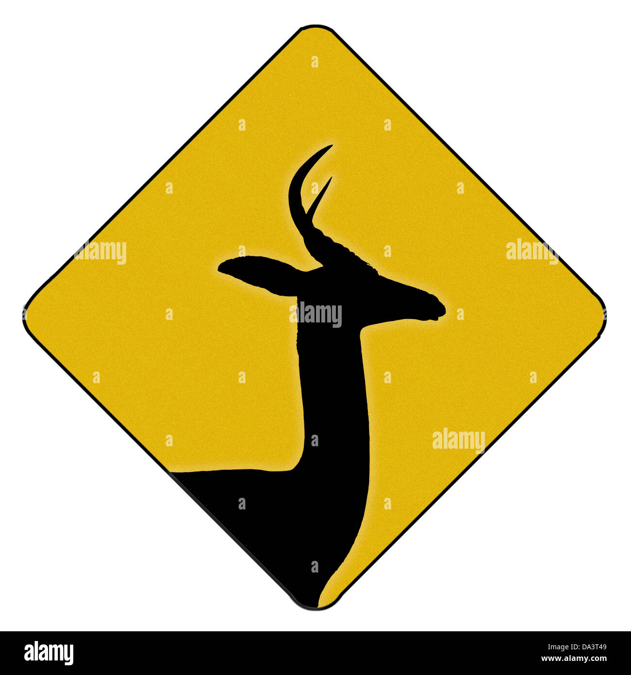 An Prong Horn Antelope crossing sign. Digitally created for zoo's and ...