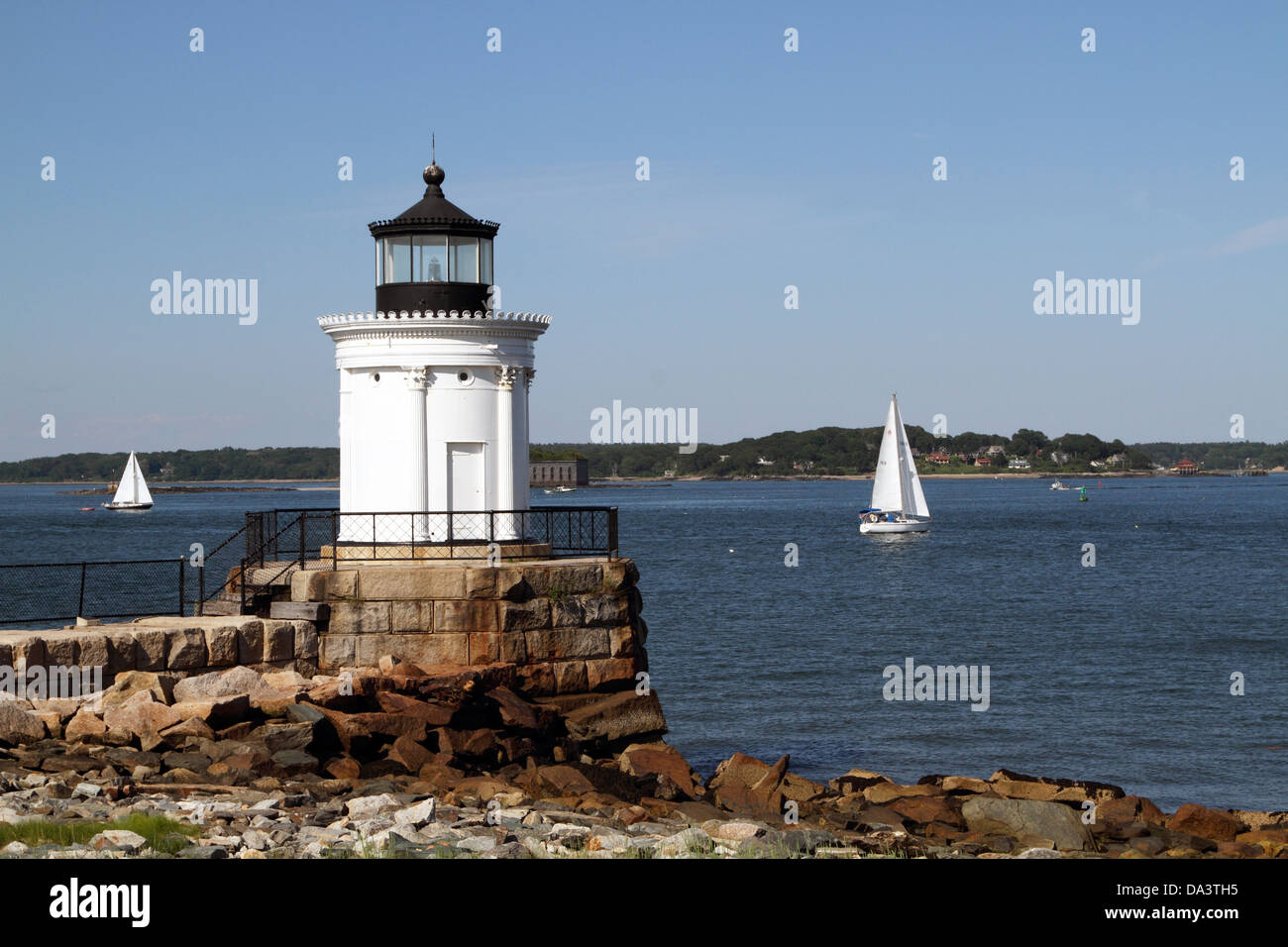 Portland Breakwater Lighthouse also called Bug Light sits in the town ...