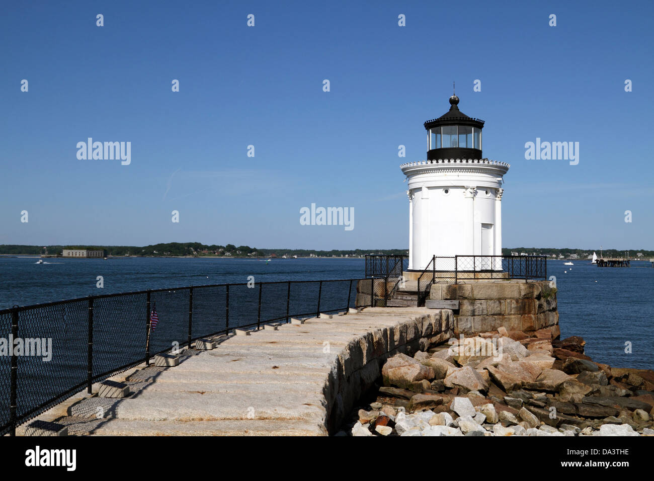 Portland breakwater lighthouse hi-res stock photography and images - Alamy