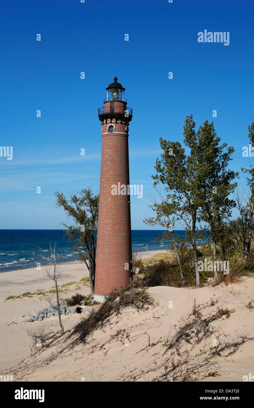 The Little Sable Point Lighthouse, Along The Lake Michigan Coast ...