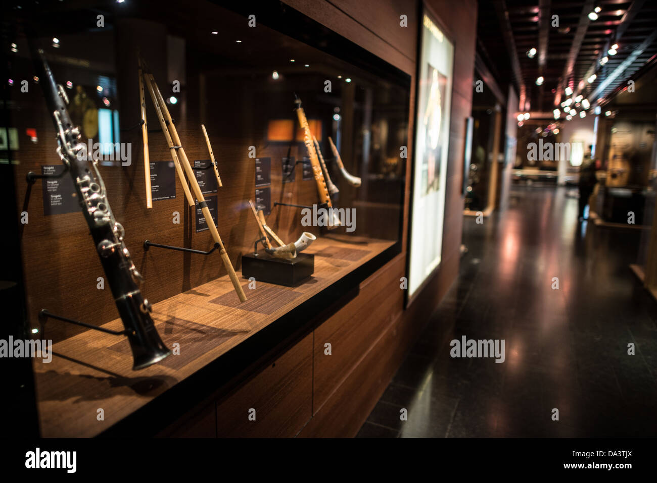 BRUSSELS, Belgium — A diverse collection of wind instruments on display ...