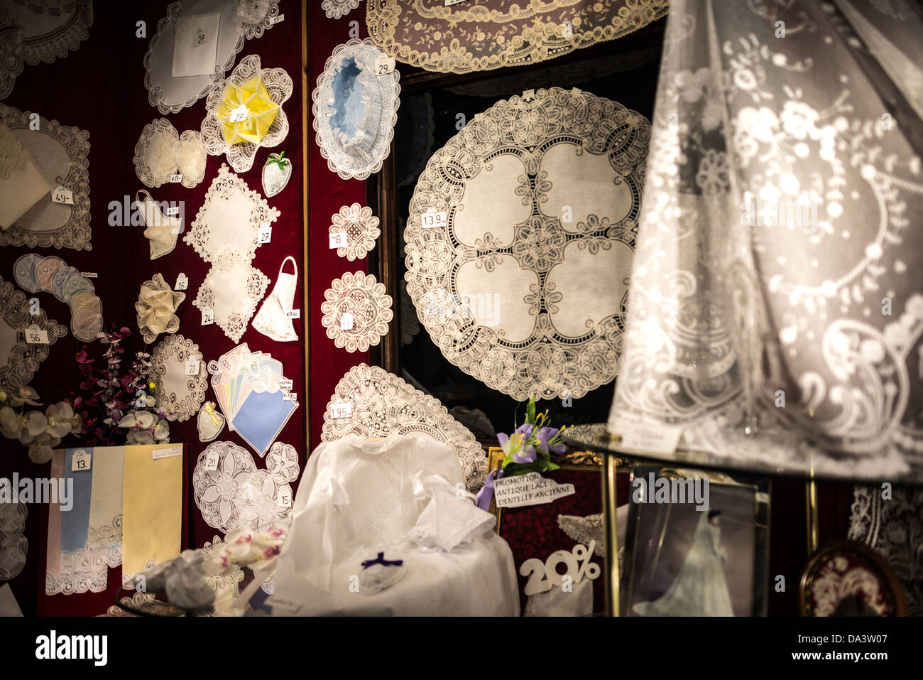 Belgian Lace Shop Window Brussels Belgium // Intricate Belgian lace on ...