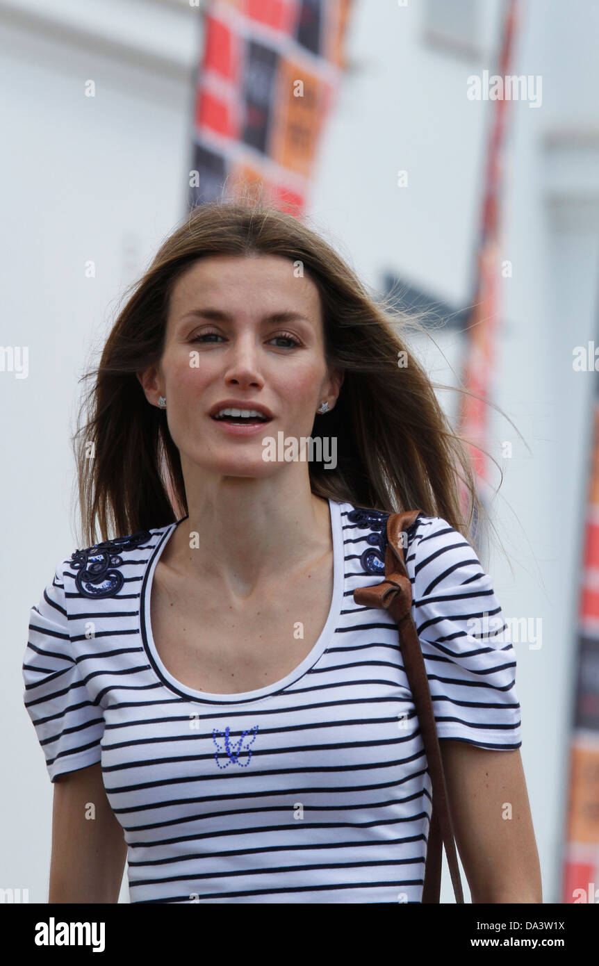 Spain´s crown princess LEtizia arrives to yacht club in Spain´s Palma ...