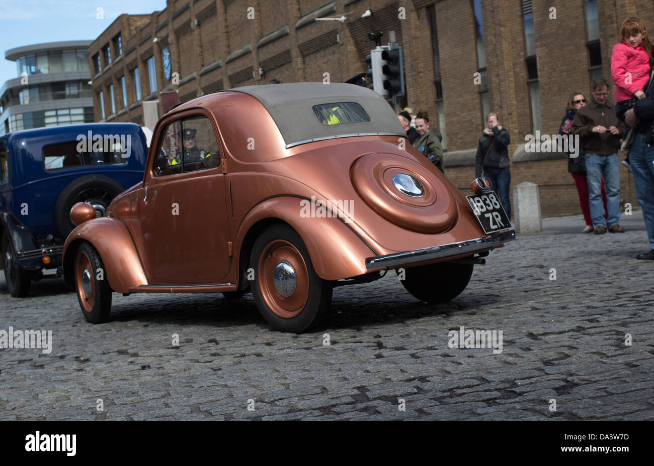 Vintage car at the Parade of Flags and Emblems in Dún Laoghaire ...