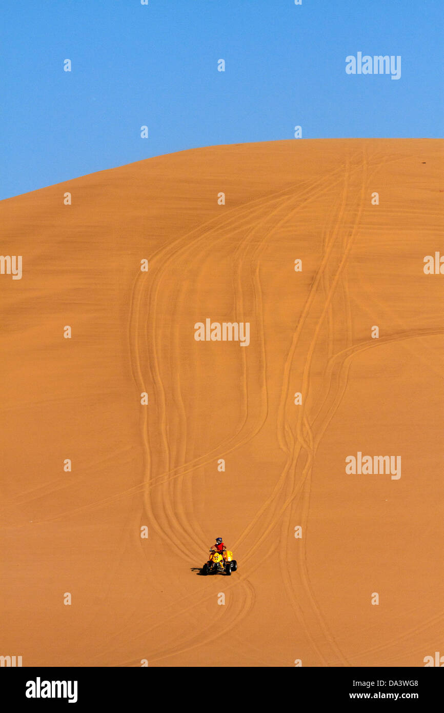 Quad bike on sand dunes between swakopmund and walvis bay hi-res stock ...