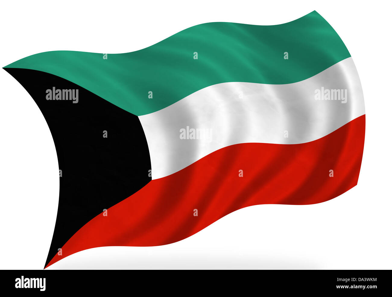 Kuwait flag, isolated Stock Photo - Alamy