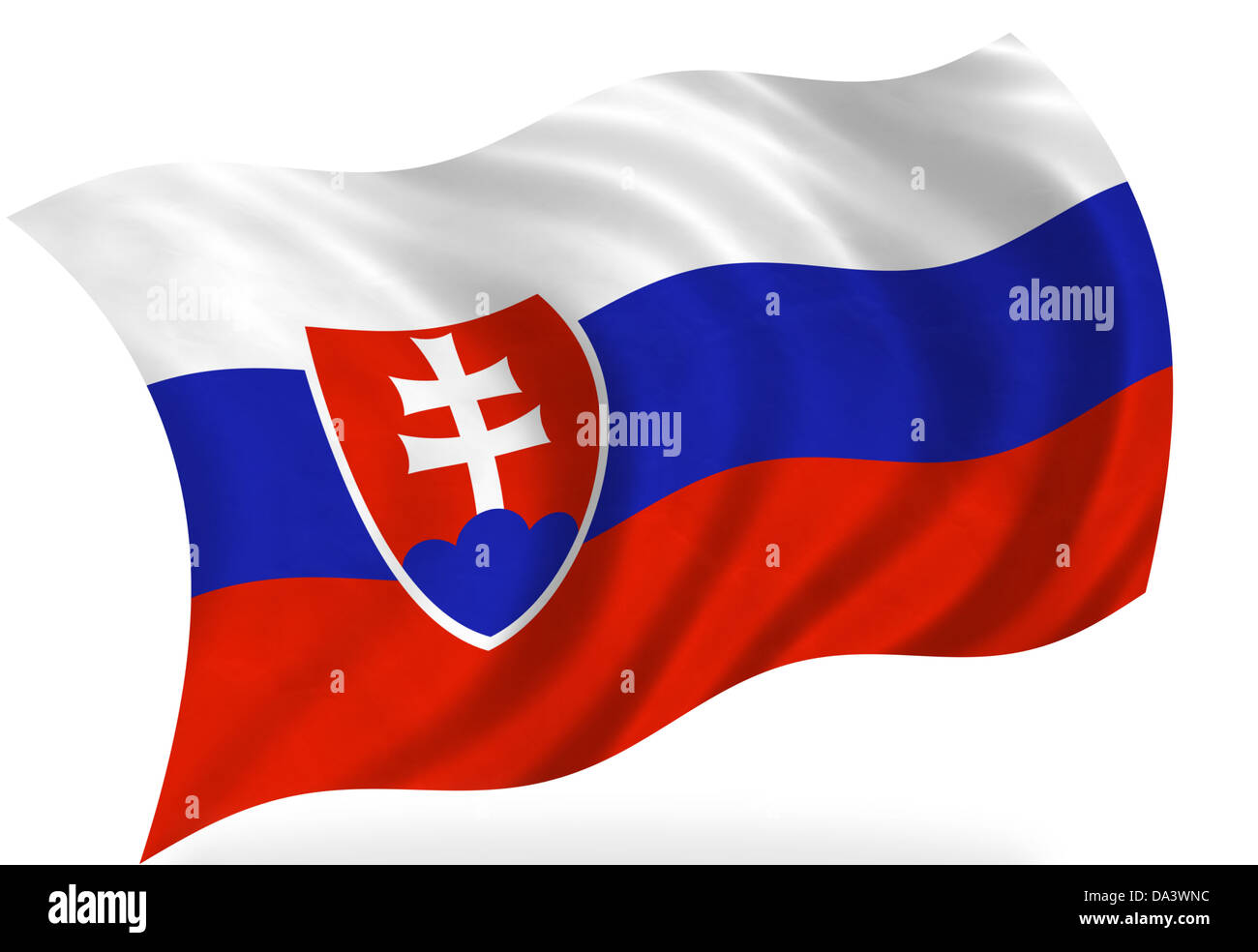 Slovakia flag, isolated Stock Photo - Alamy