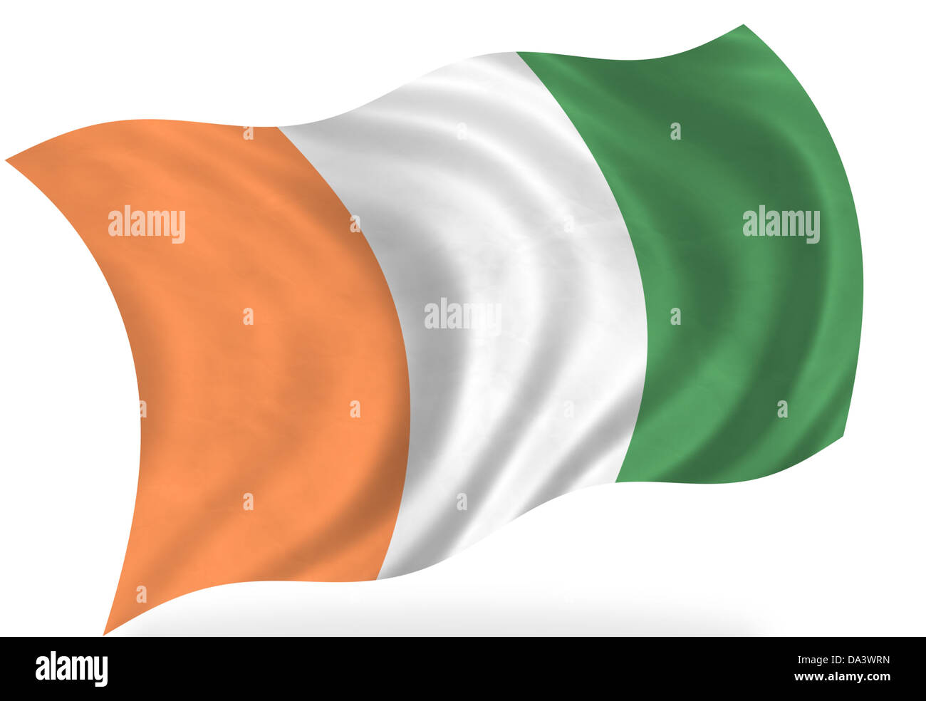 Cote- d- Ivoire flag, isolated Stock Photo - Alamy
