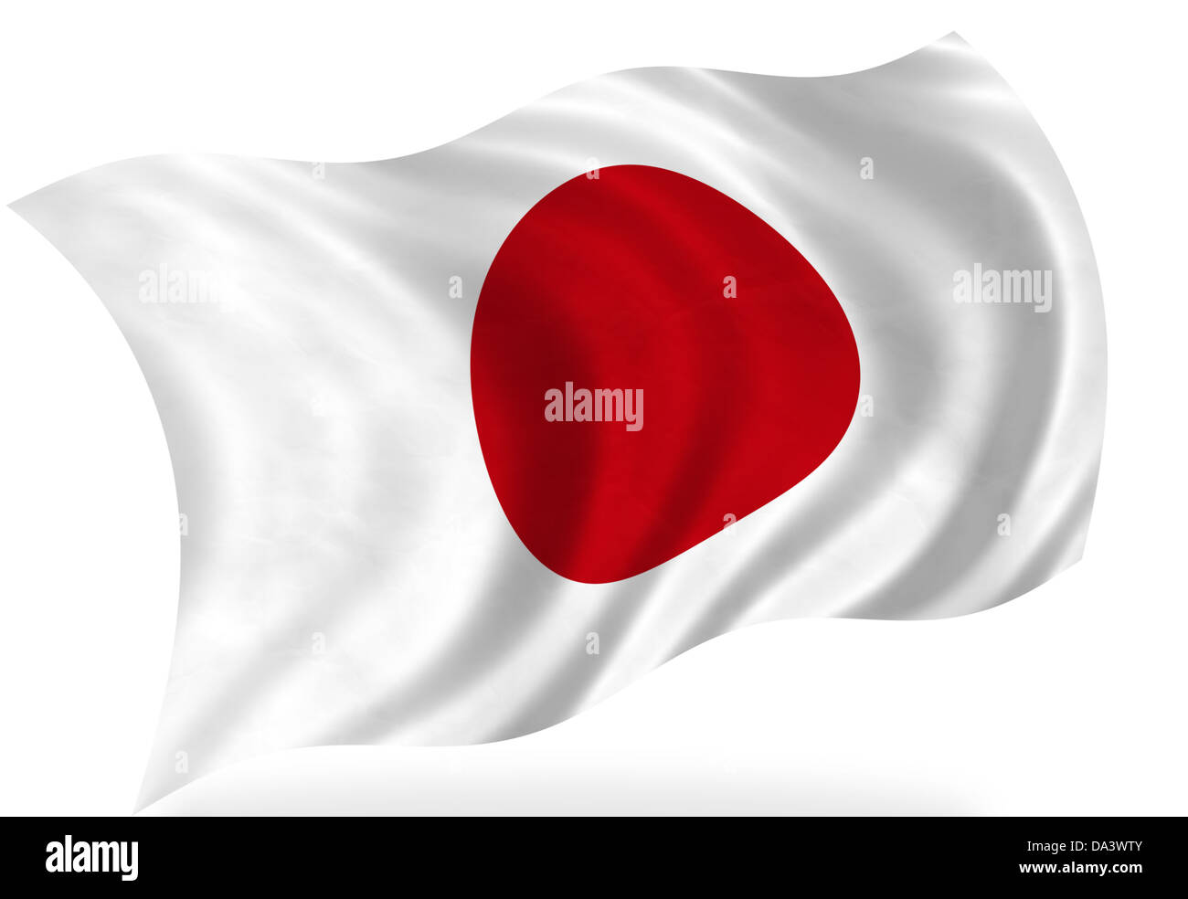 Japanese flag, isolated Stock Photo - Alamy