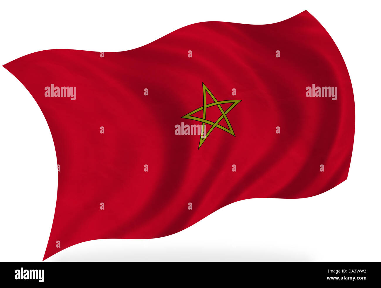 Marocco flag, isolated Stock Photo - Alamy