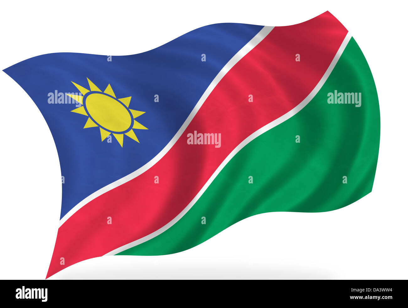 Namibia flag, isolated Stock Photo - Alamy