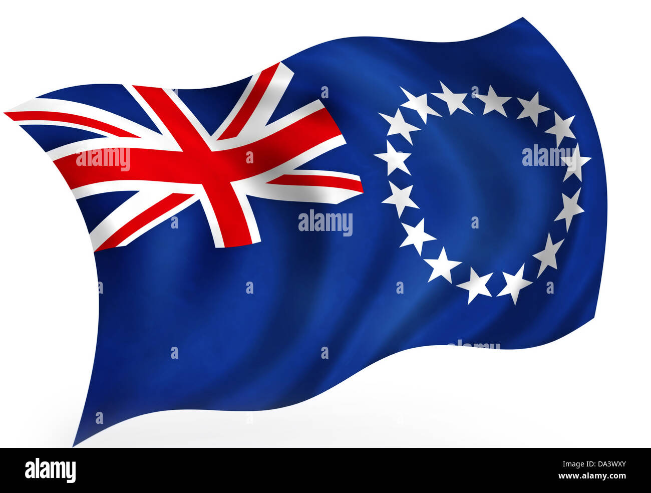 Cook Islands flag Stock Photo - Alamy