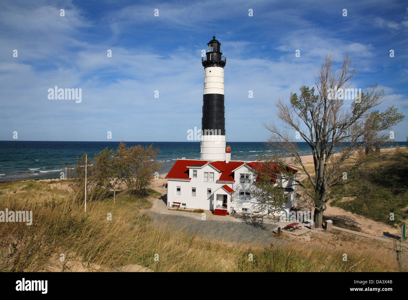 The Big Sable Point Lighthouse On Lake Michigan At Ludington Michigan ...