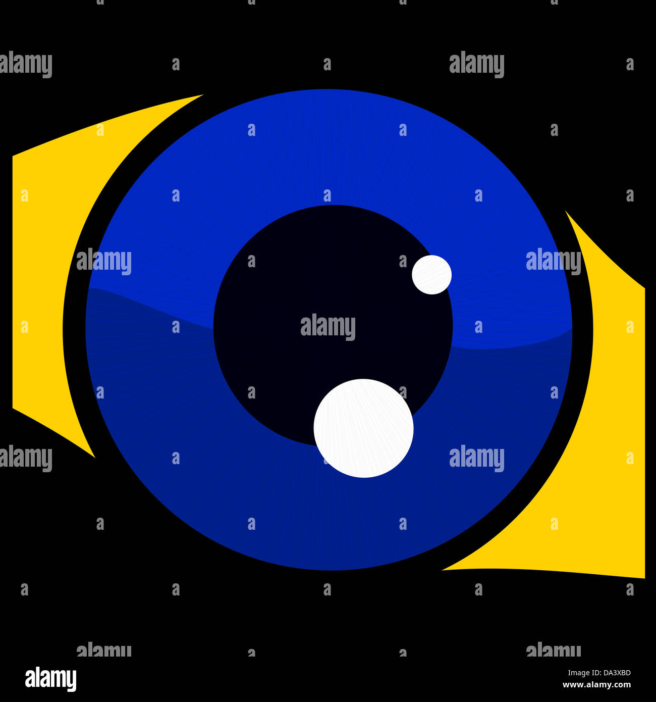 Glossy eye Pop Art icon Stock Photo - Alamy