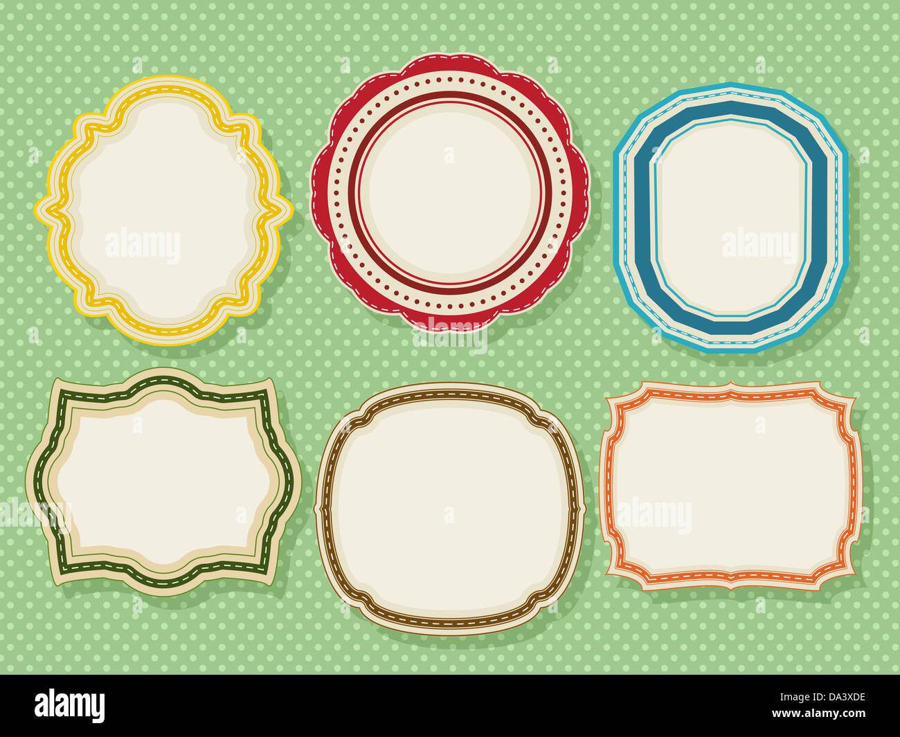 Retro style empty labels collection Stock Photo - Alamy