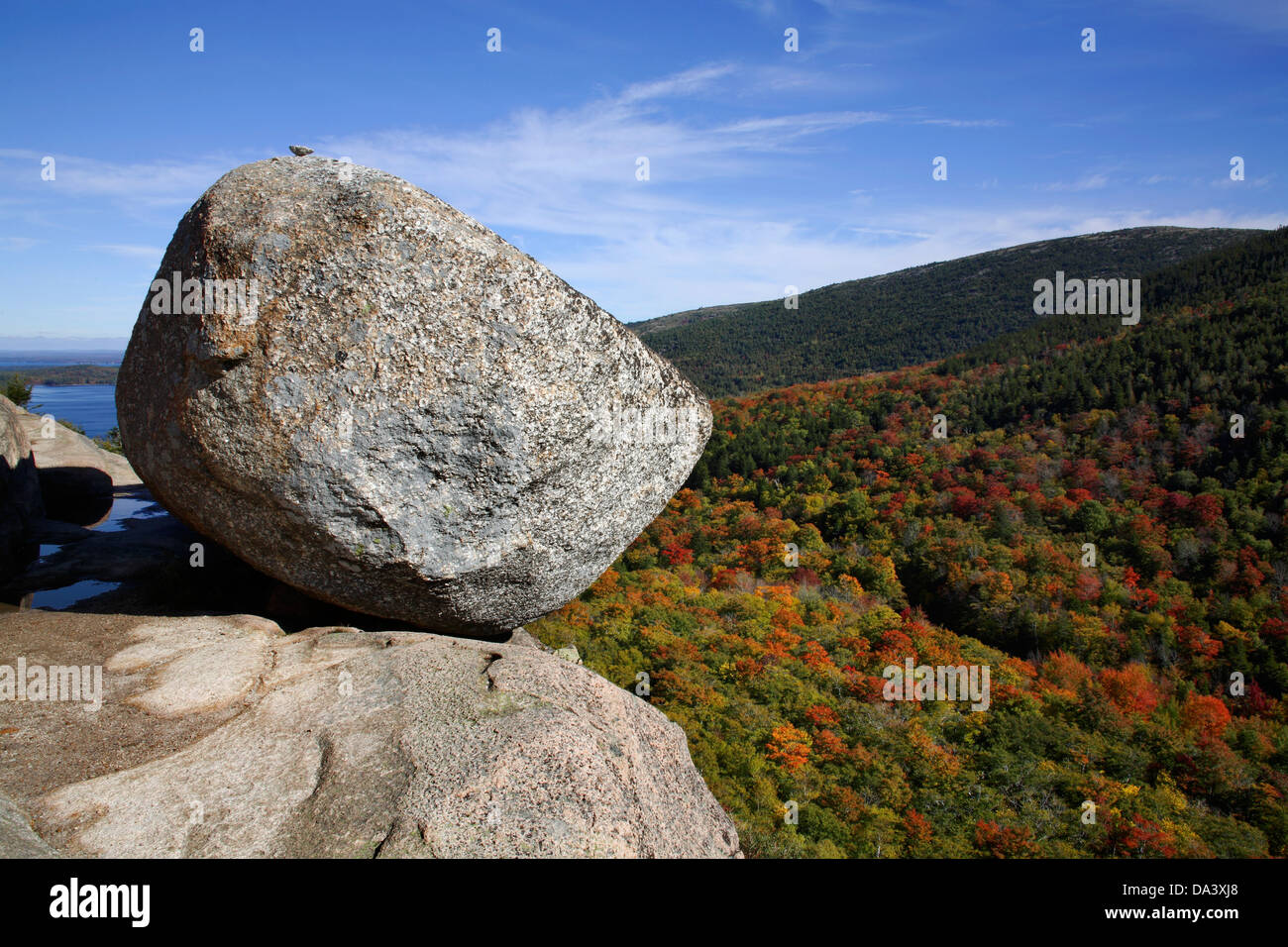 Bubble Rock, A Glacial Erratic Boulder Precariously Perched Atop A ...