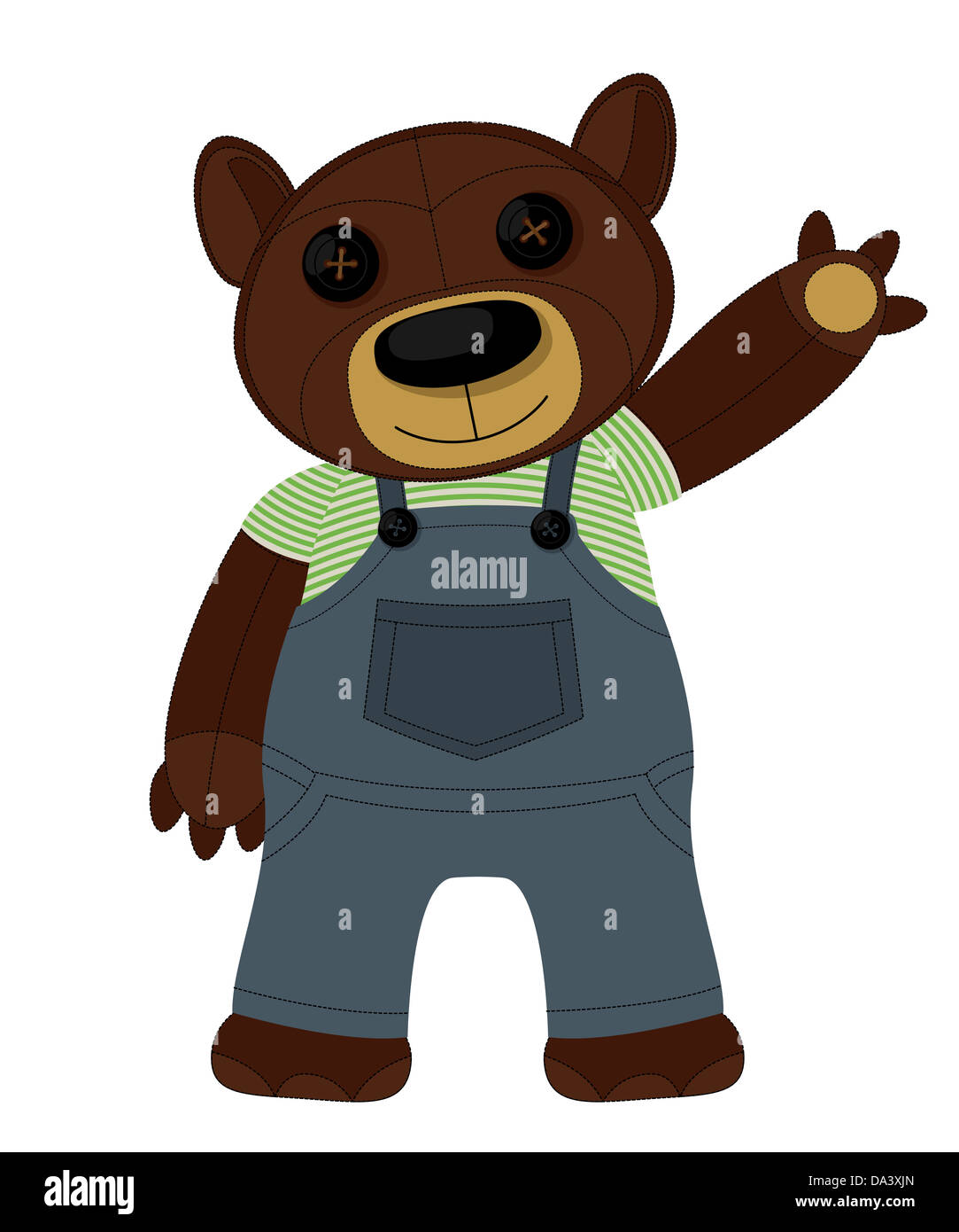Cartoon waving teddy bear hi-res stock photography and images - Alamy